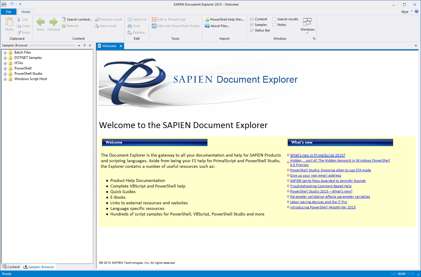 Chapter 13—The SAPIEN Document Explorer